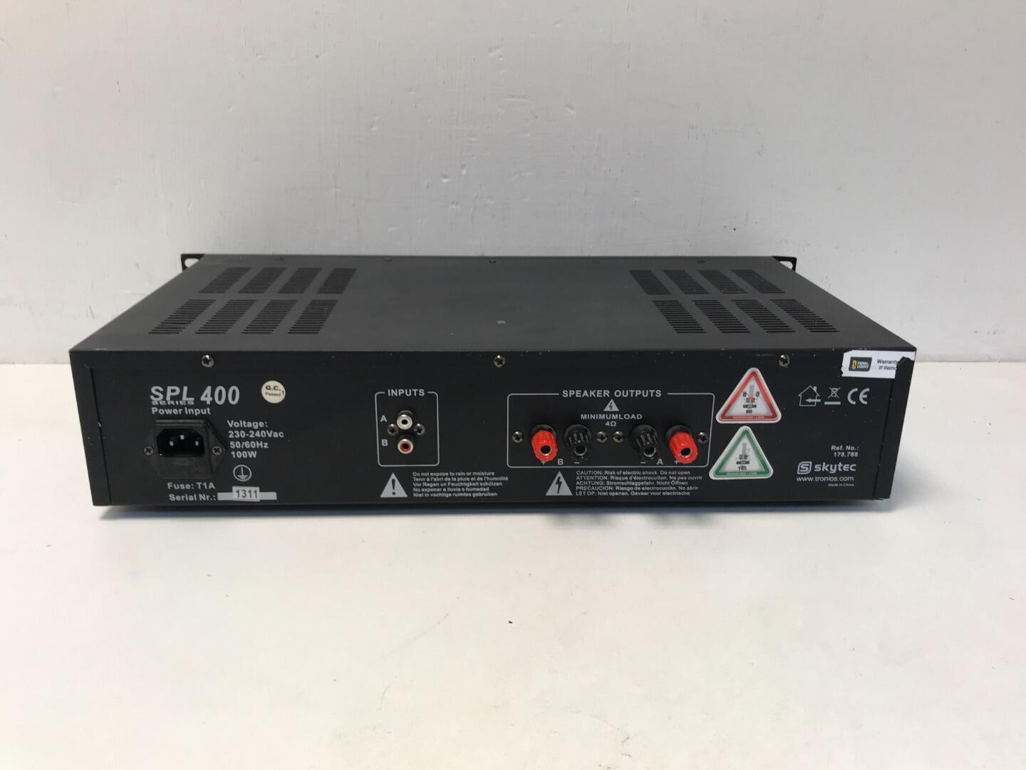Skytec SPL400 Power Amplifier - Parts or Spares