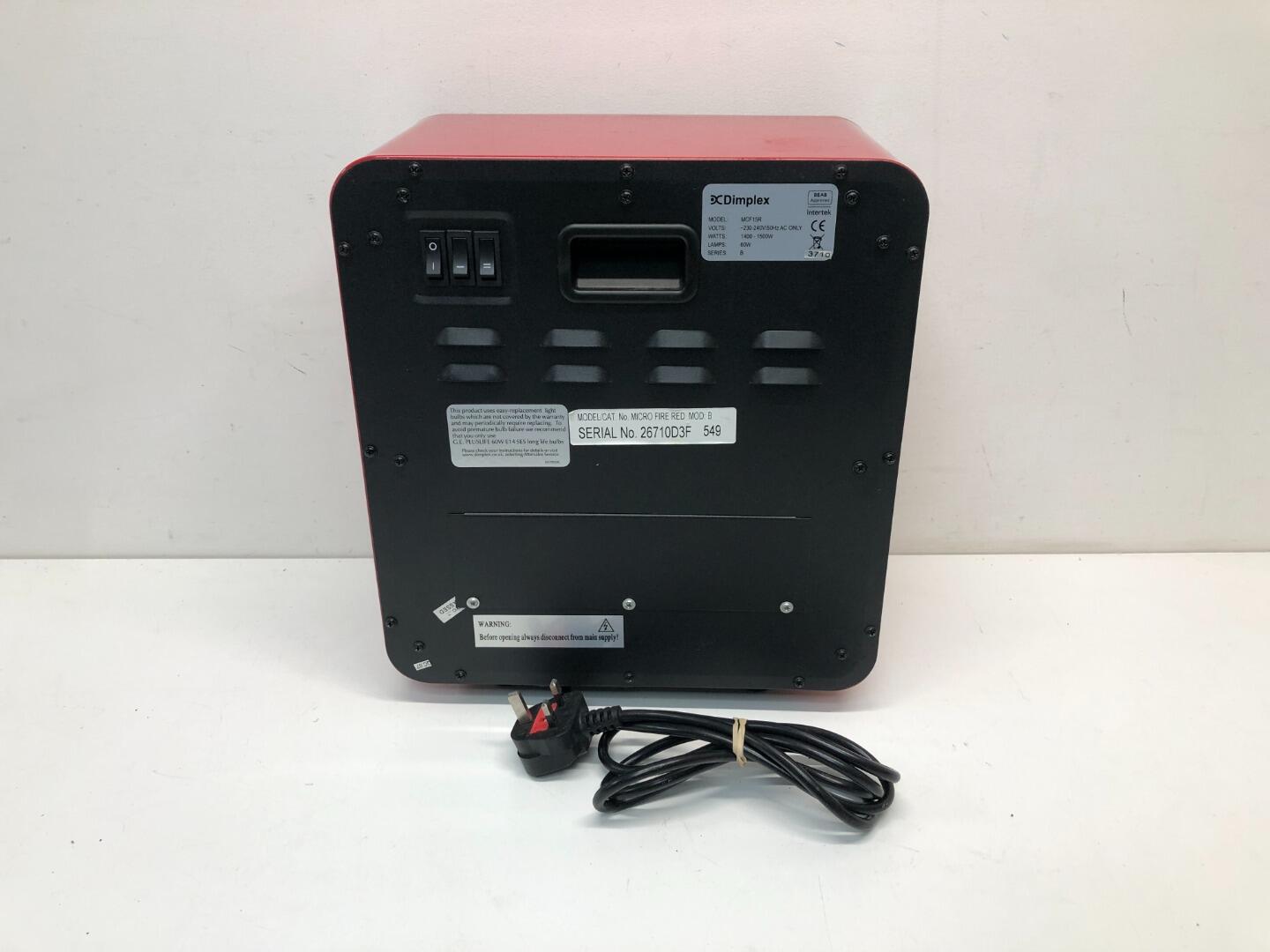 Dimplex MCF15R Optiflame Mini Electric Stove Heater