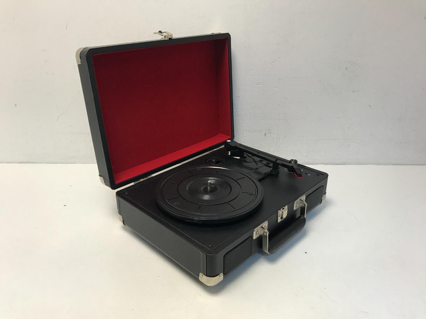 Retro USB Portable Suitcase Turntable