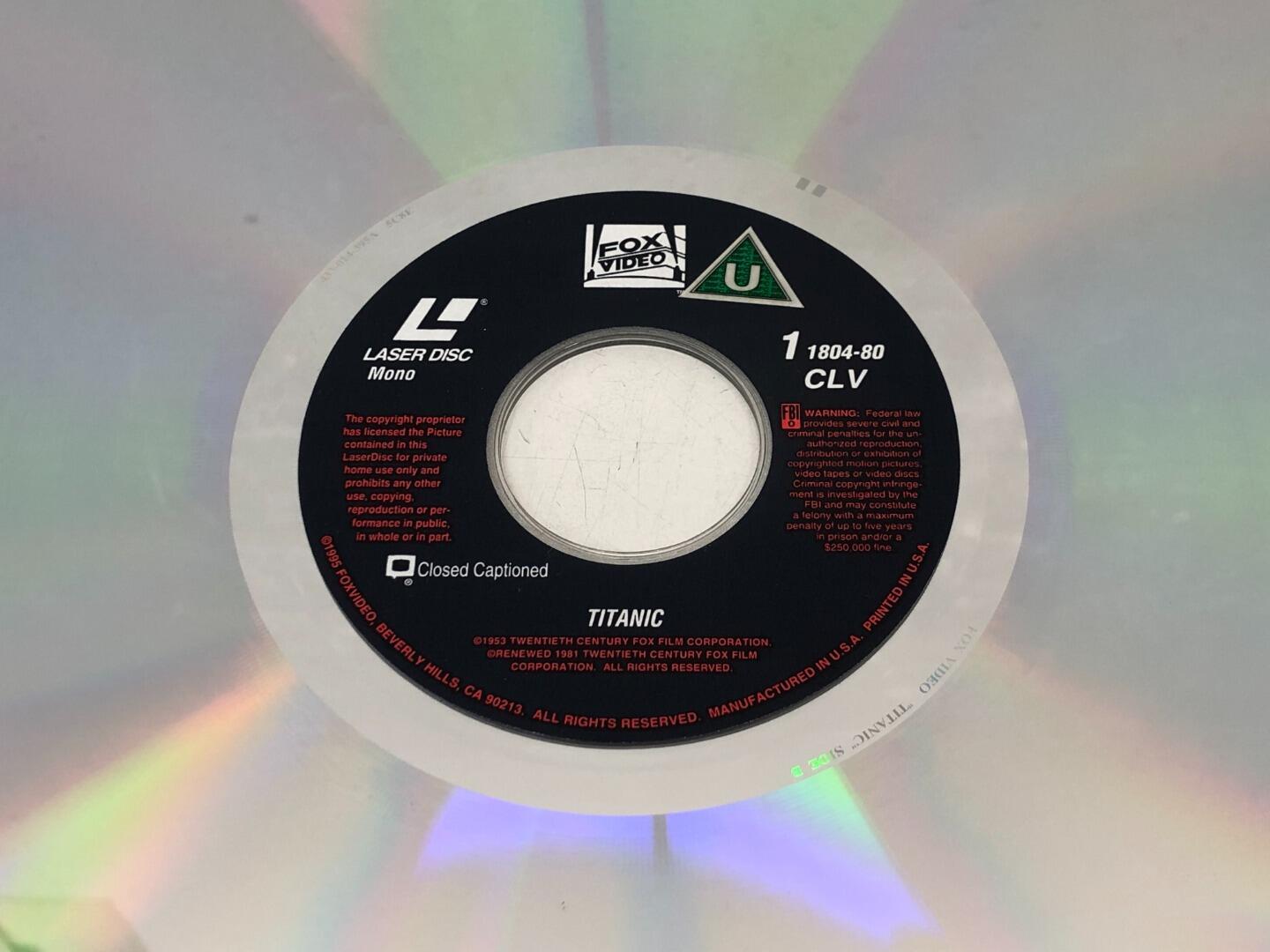 Titanic 1953 Laser Disc - NTSC