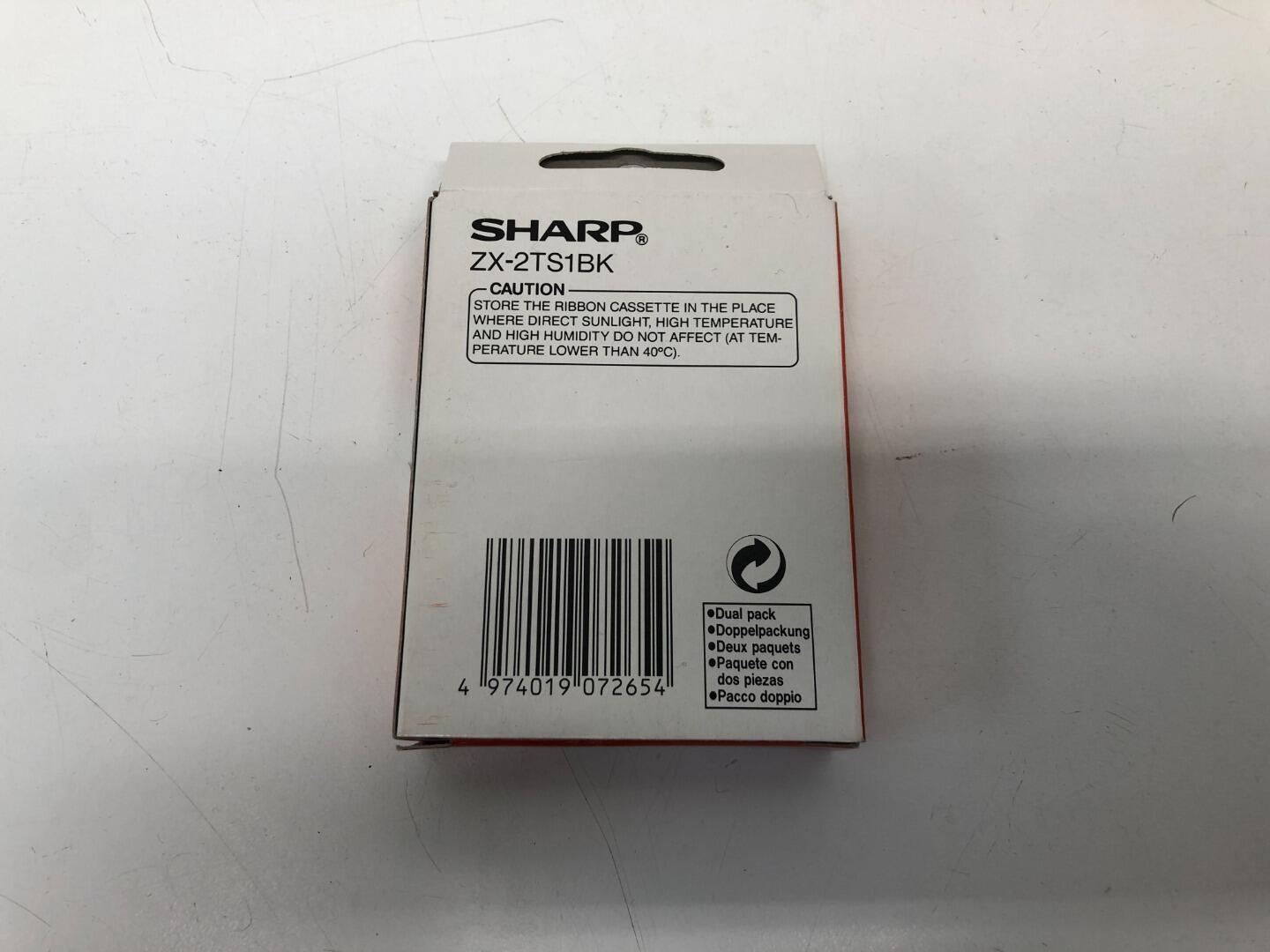 Sharp ZX-2TS1BK Single Strike Ribbon Cassette Twin Pack for Font Writers