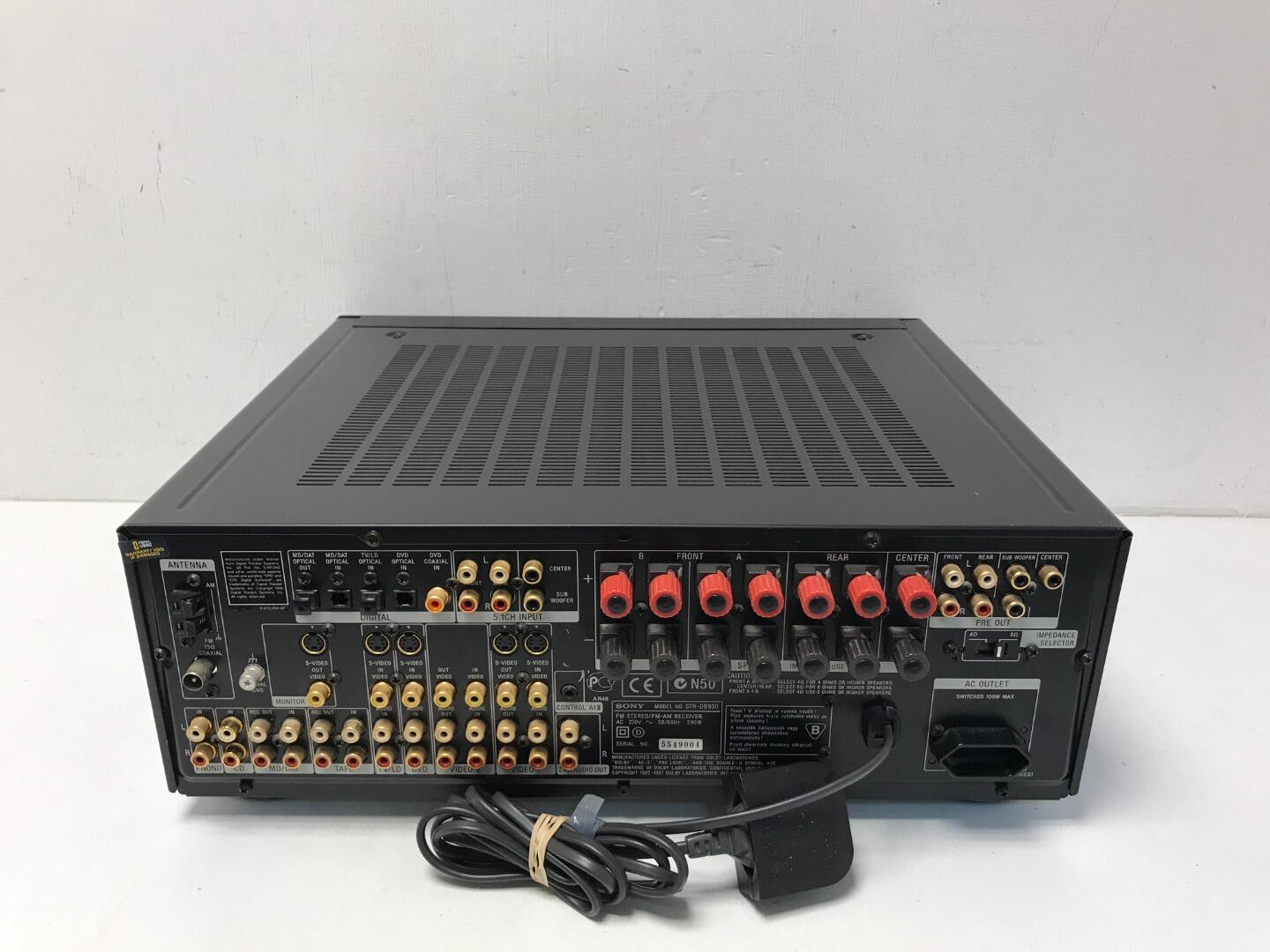 Sony STR-DB930 AV Receiver (read description)