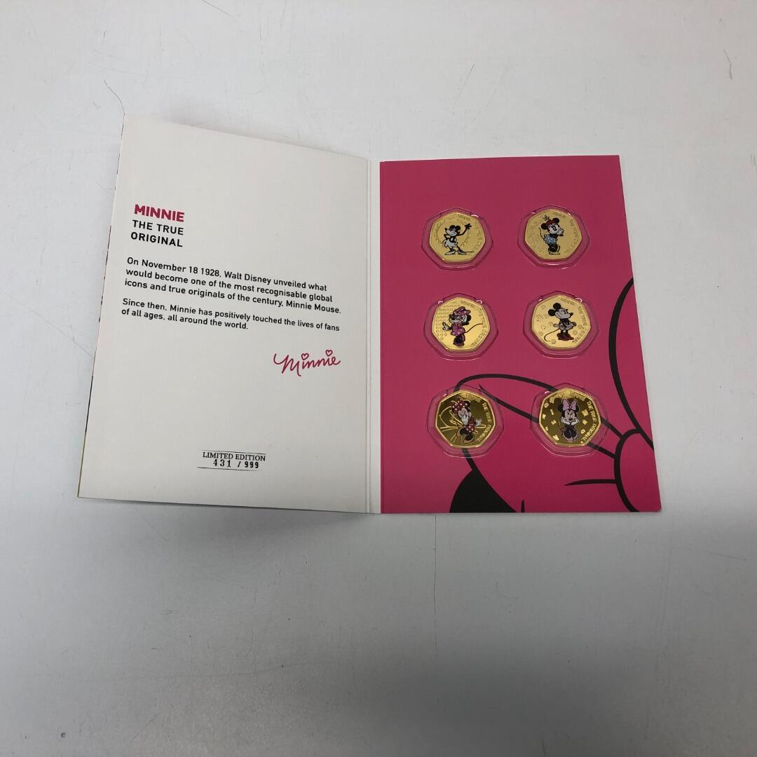 Disney Minnie The True Original Collectable 50p Shaped Gold Plated Coin Set