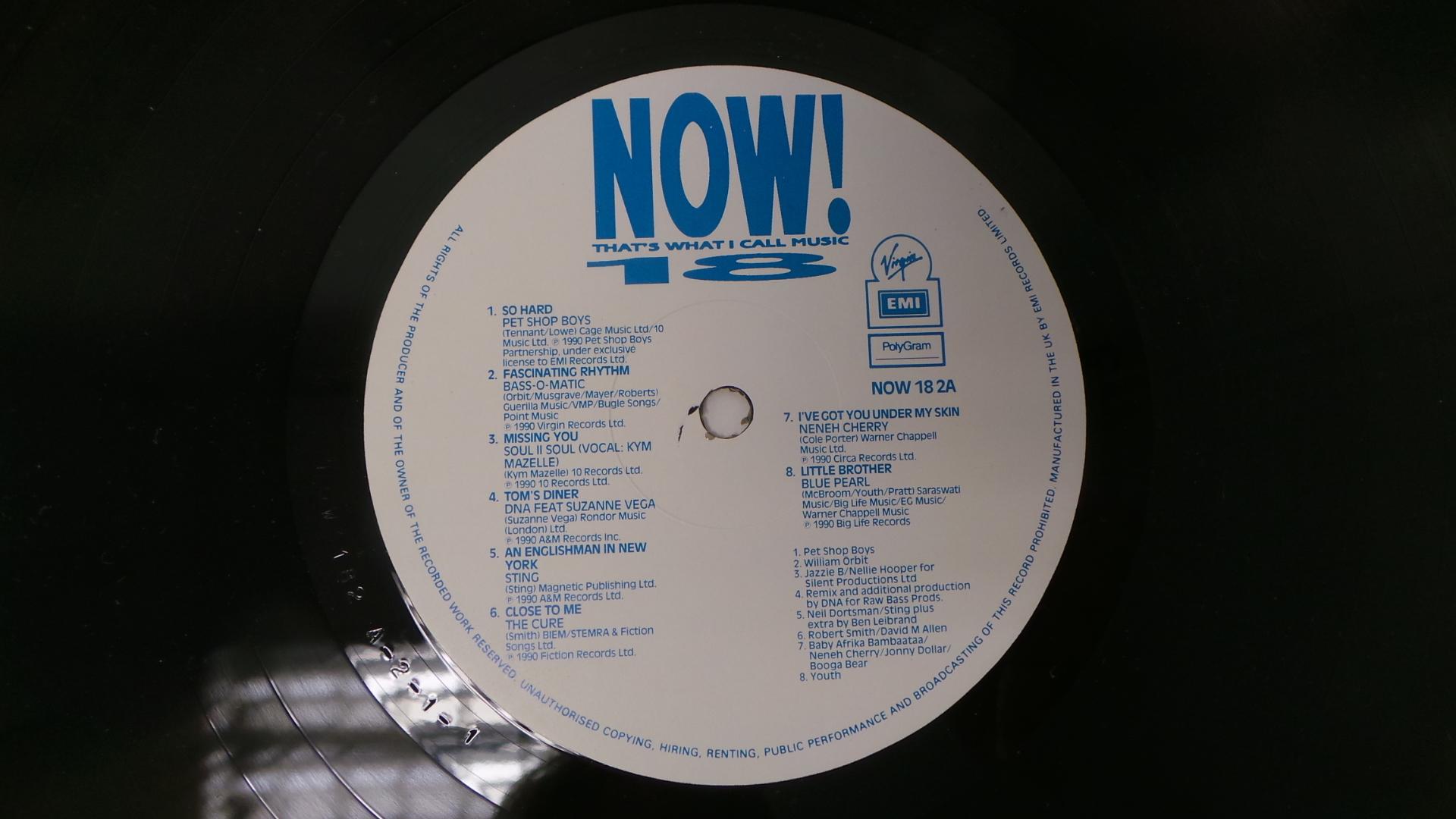Now That's What I Call Music 18 1990 Vinyl LP - NOW18