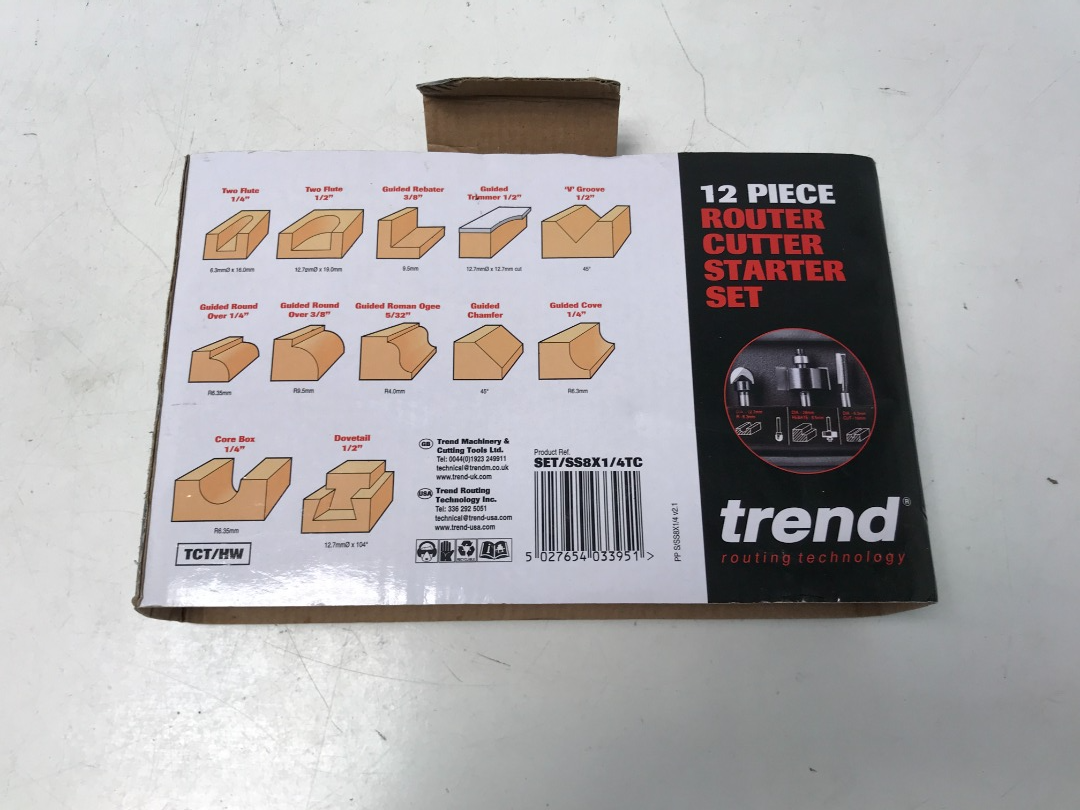 Trend 12 Piece Router Cutter Starter Set