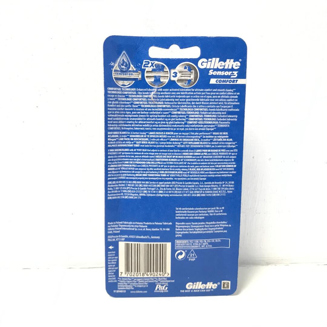 Gillette Sensor 3 Comfort Disposable Razors x4