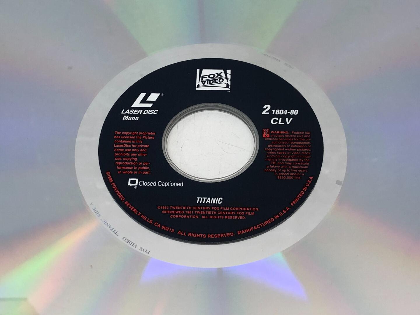 Titanic 1953 Laser Disc - NTSC
