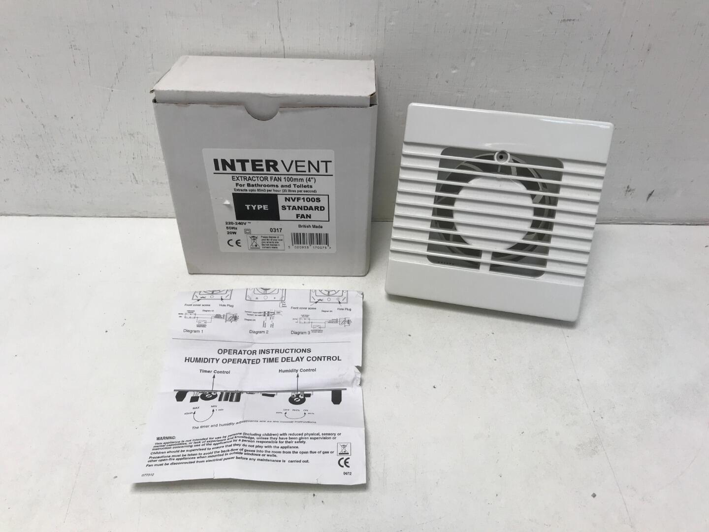 Intervent NVF100S 4'' Extractor Fan