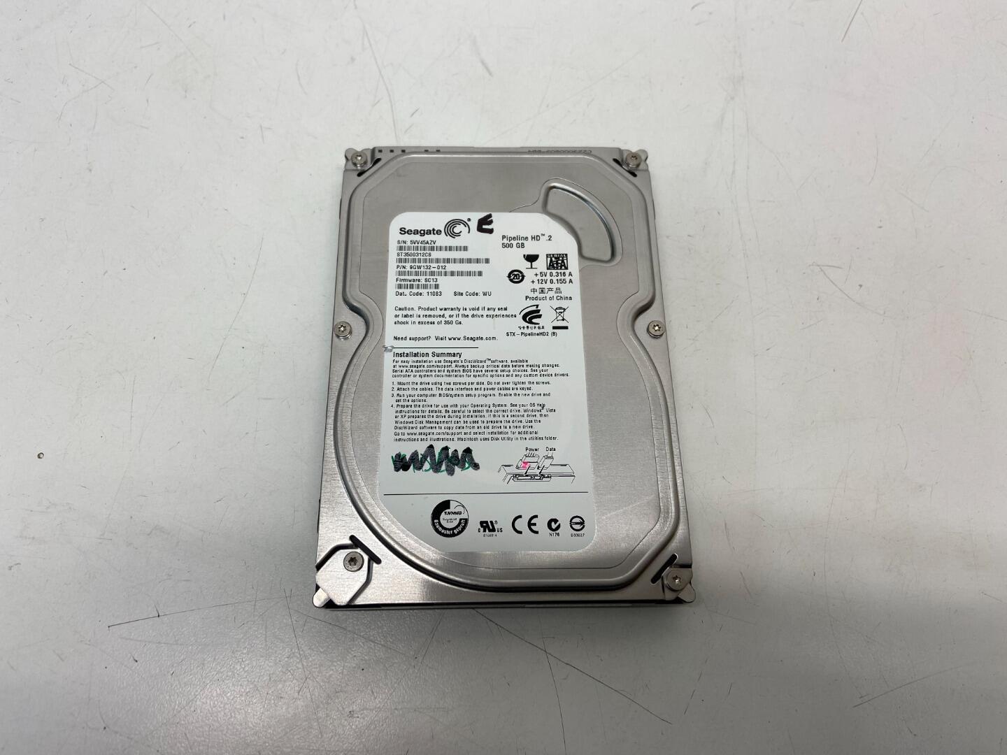 Seagate Pipeline HD2 500GB (ST3500312CS) Internal Hard Drive
