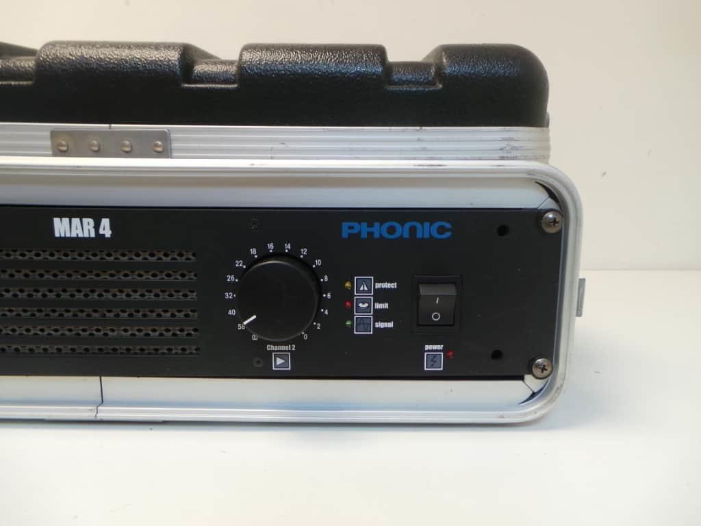 Phonic Mar 4 Power Amplifier in Flight Case