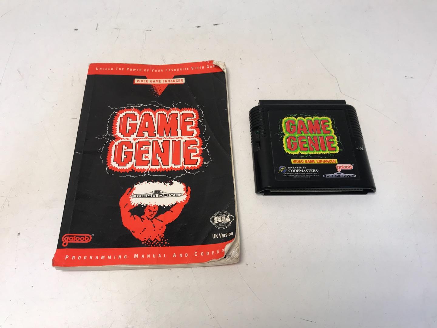 Game Genie Sega Mega Drive Video Game Enhancer and Booklet