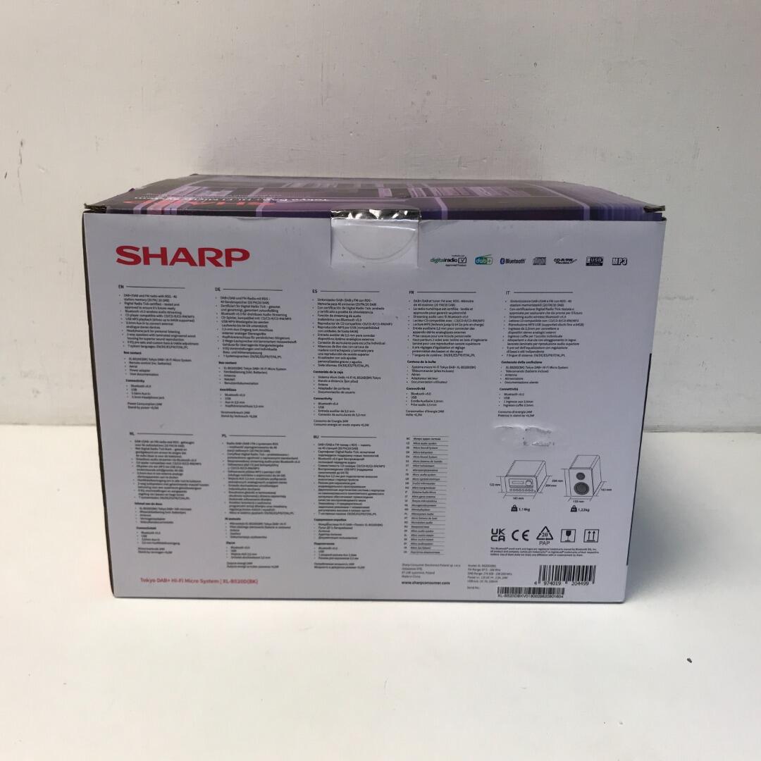 Sharp Tokyo Bluetooth HiFi Micro Sound System with Dab+ Radio