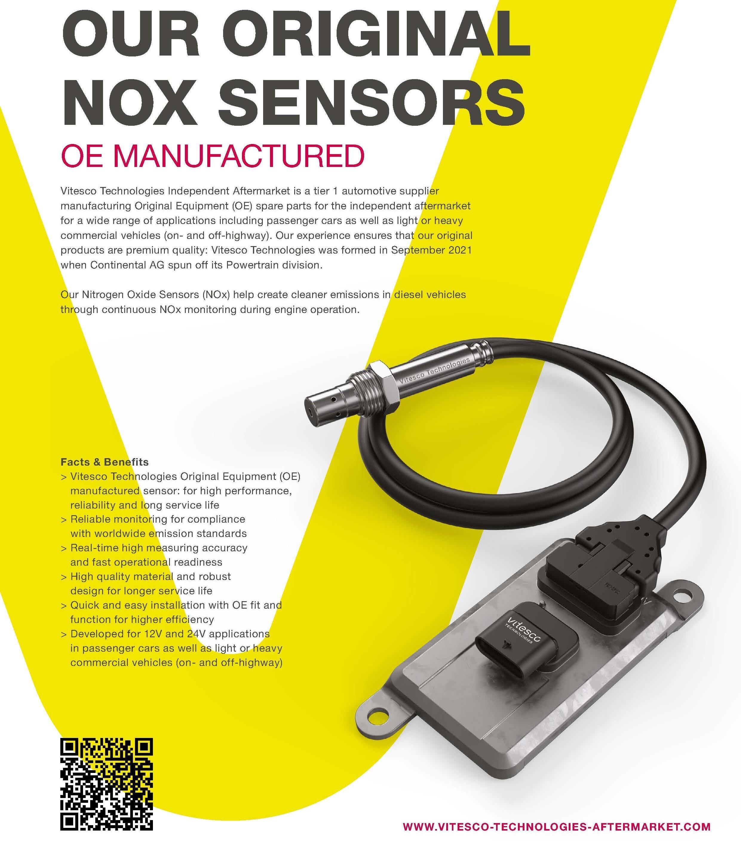 NOx Sensor, Genuine OEM (Vitesco/Continental) To Fit Mercedes ...