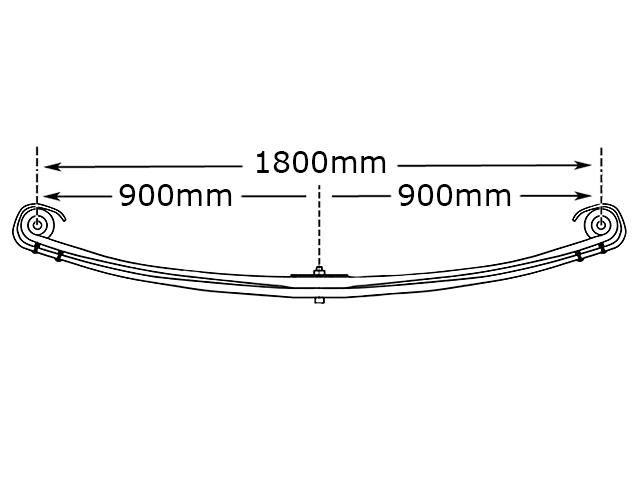 Suspension Spring, Front, 2 Leaf 1377375 1381683 1426358 1426361 ...
