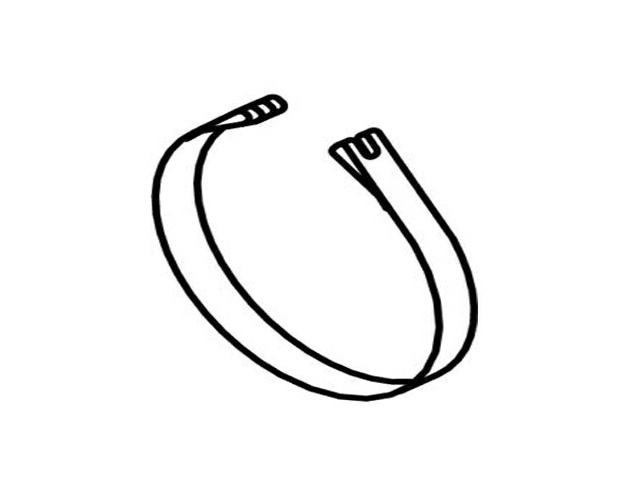Volvo Exhaust Silencer Strap, Wide Dustbin 1088995 230065