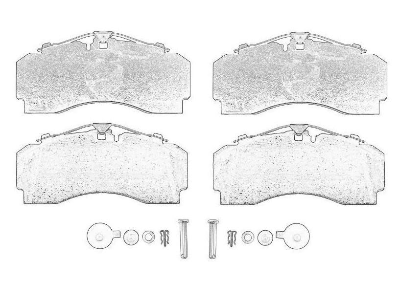 Scania Brake Pad Set, Front & Rear 1390428 1521979 1527633 1734529 ...