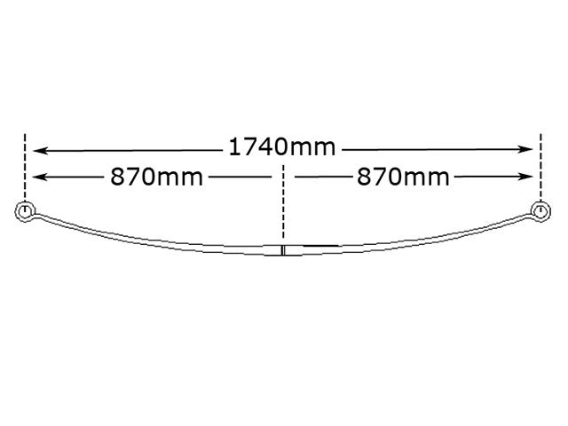 Rear Spring, Single Leaf 1401668 570008