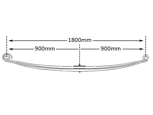 Suspension Spring, 2 x Leaf 1381683 1426358 1693875 570059 20543475