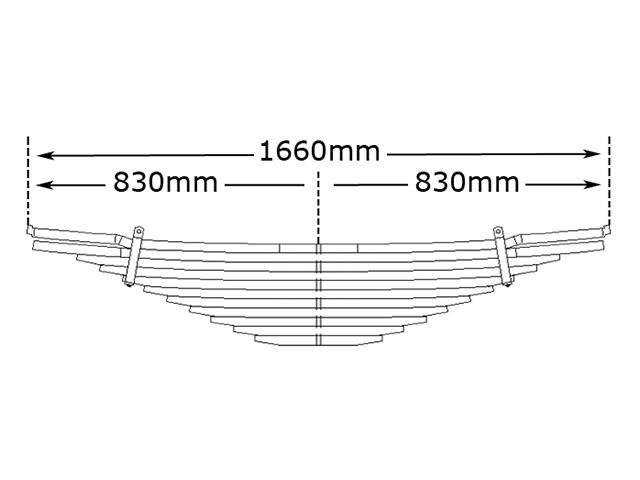 Volvo Suspension Spring Rear 11 Leaf Double-Drive 257653 207870
