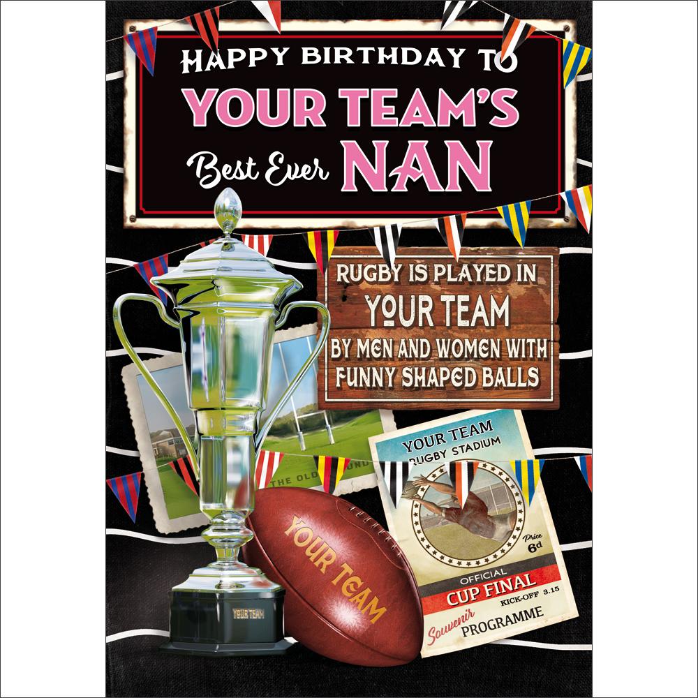 J104-KB Black with White Trim Vintage Rugby : Personalised Birthday ...