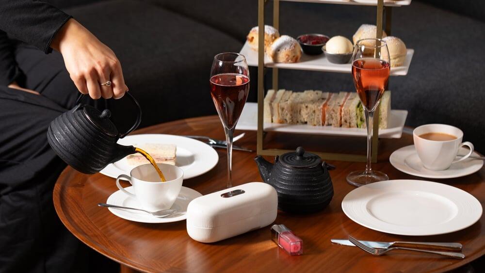 The Library Rose Champagne Afternoon Tea for Two at The Edwardian ...