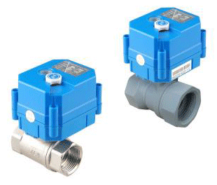 230vAC Electrically actuated 2 way ball valve
