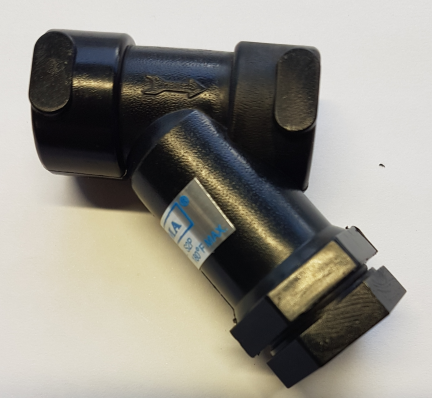 Plastic Y strainer for SFS systems
