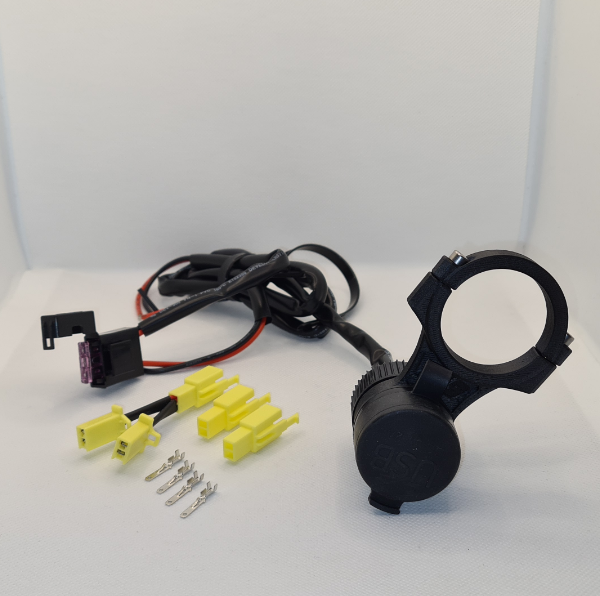 USB Charger Bracket - Forkleg Mounted - (with optional add-ons)