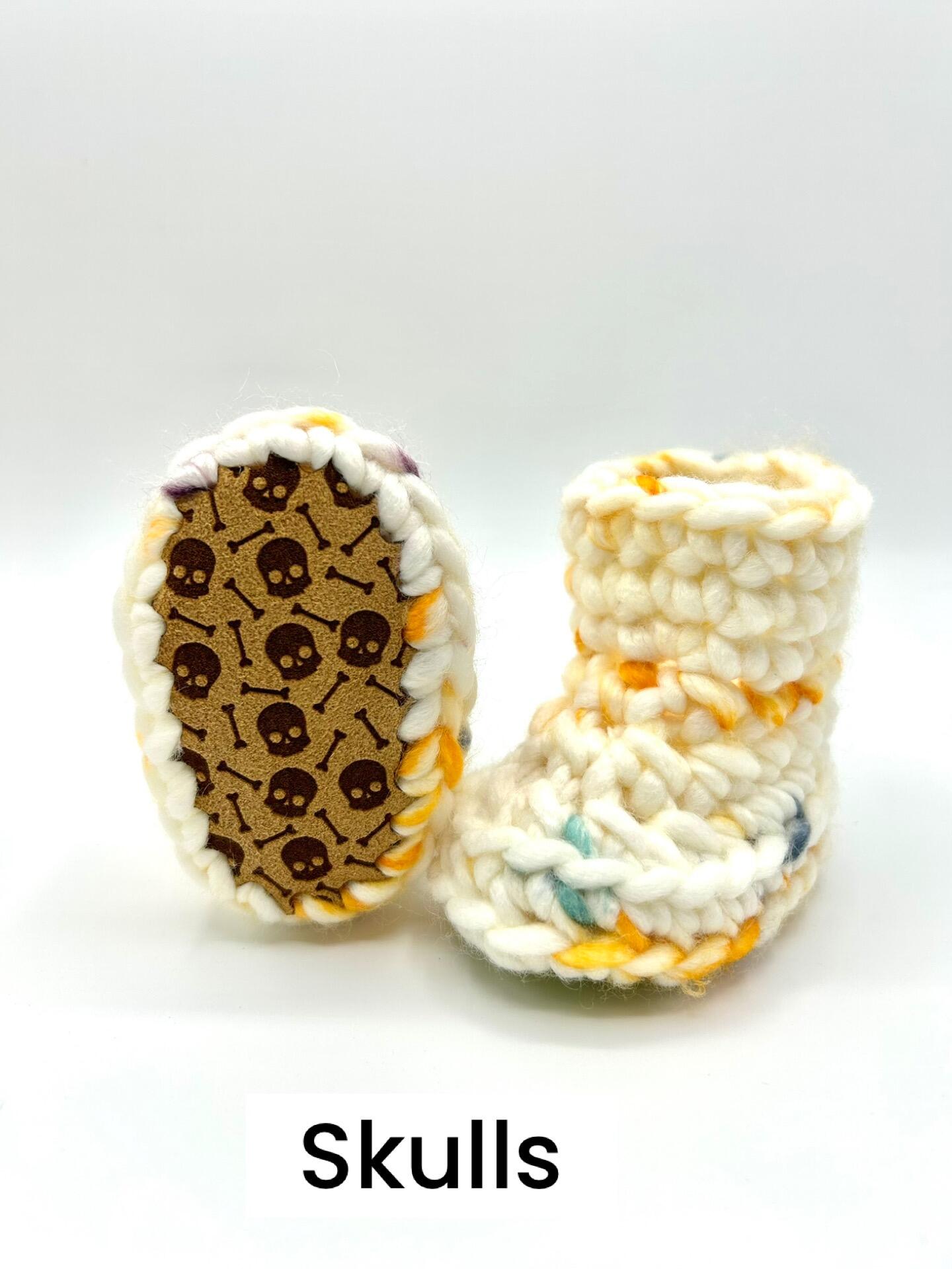 Engraved All Over Pattern Baby Bootie Soles for Knitters & Crocheters