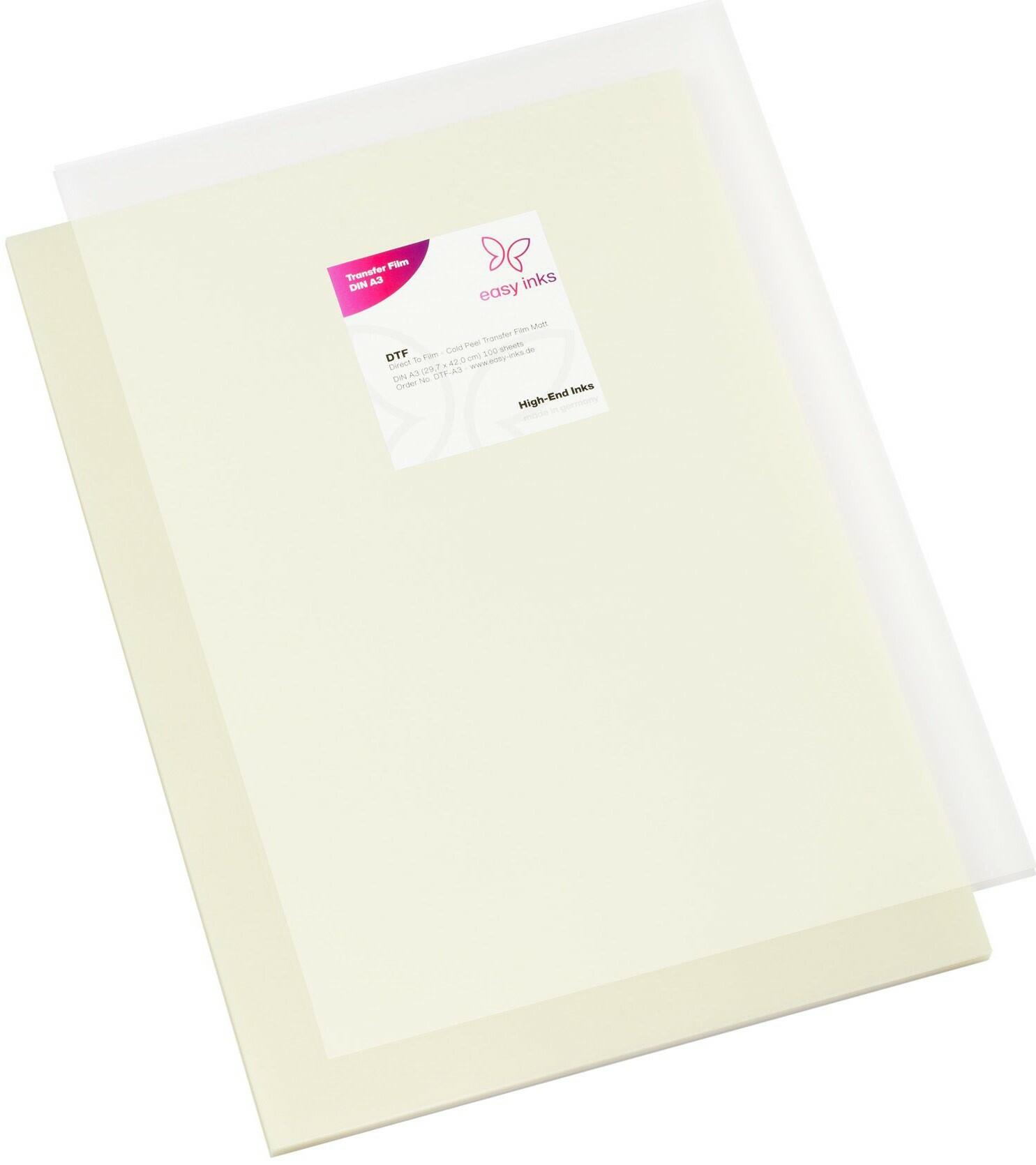 Easy Inks DTF (Direct to film) Transfer Film - A4 / A3 Sheets