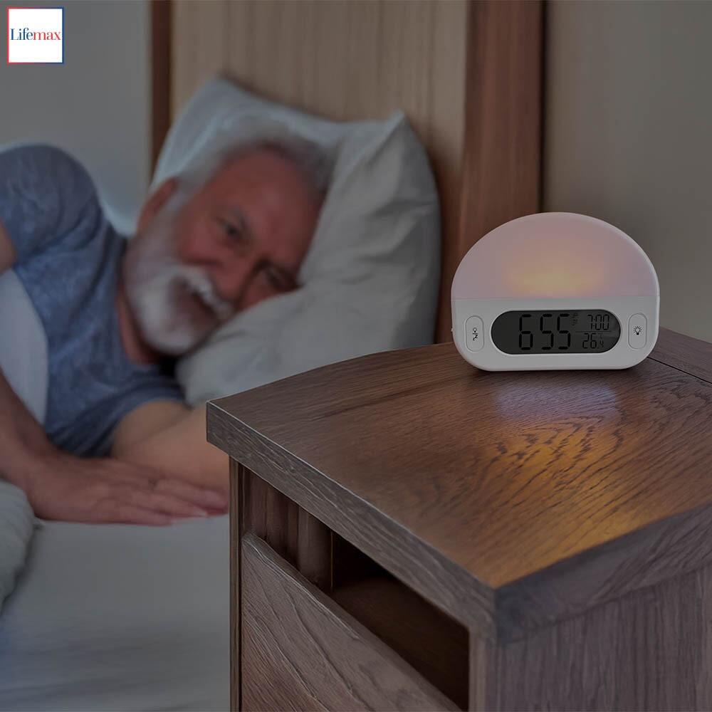 Sunrise Wake Up Light Alarm Clock with Digital Time & Temperature ...