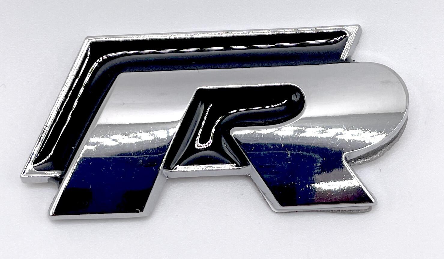 3d R-Line R Decal Badge for boot/trunk - Black/Silver