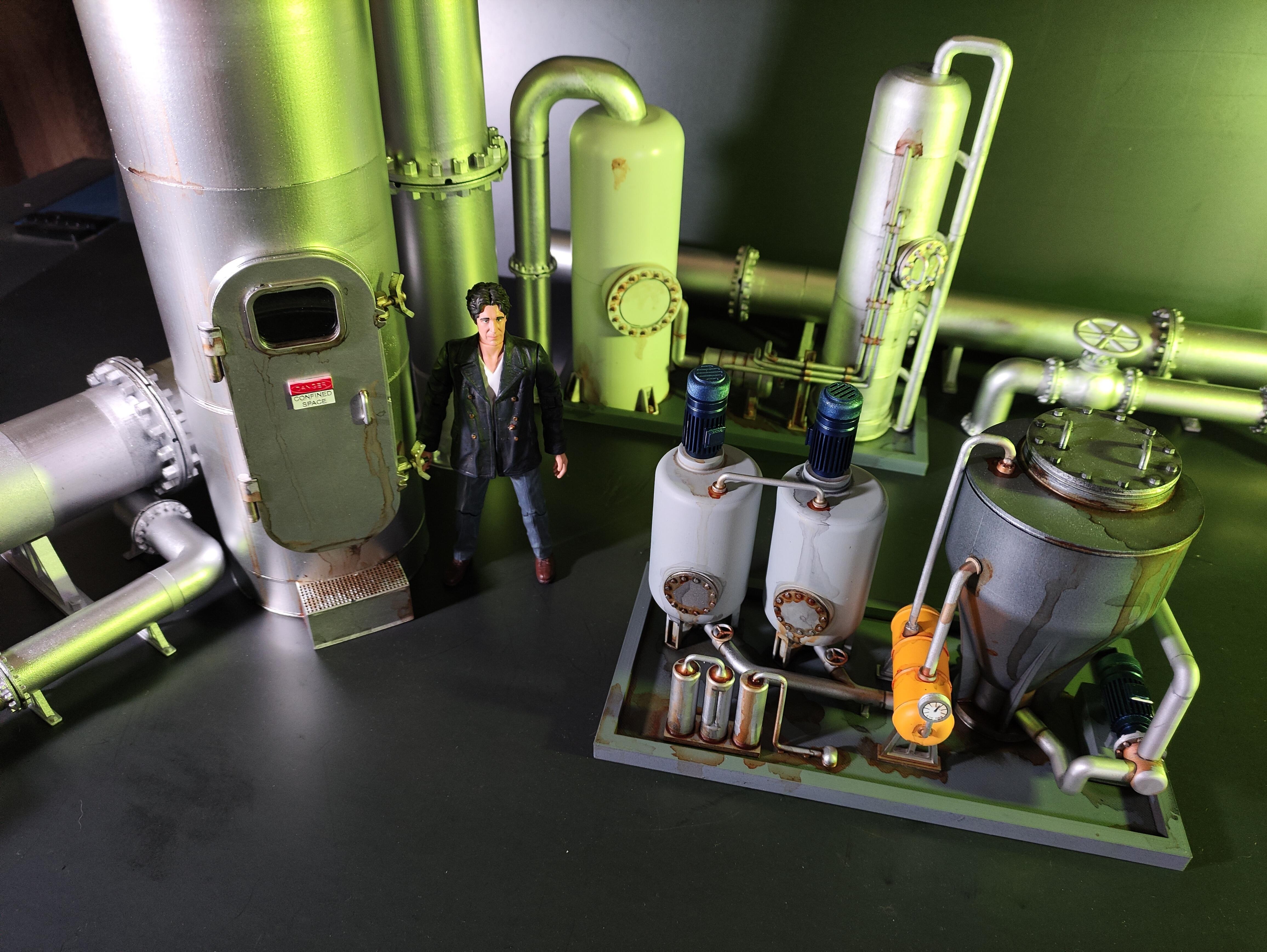 Chemical Plant Diorama Set for all 1:12 scale (5.5 inch figures)