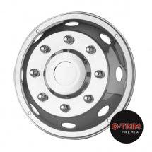 Pair 19.5" Stainless Steel Deluxe Style Wheel Trims - Fronts