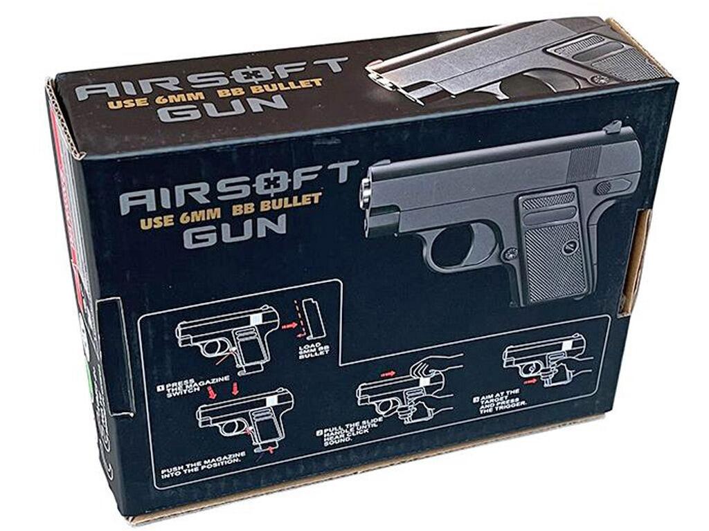 V6 Metal BB Gun Spring Airsoft Pistol Gold 2 Tone | Military Toys