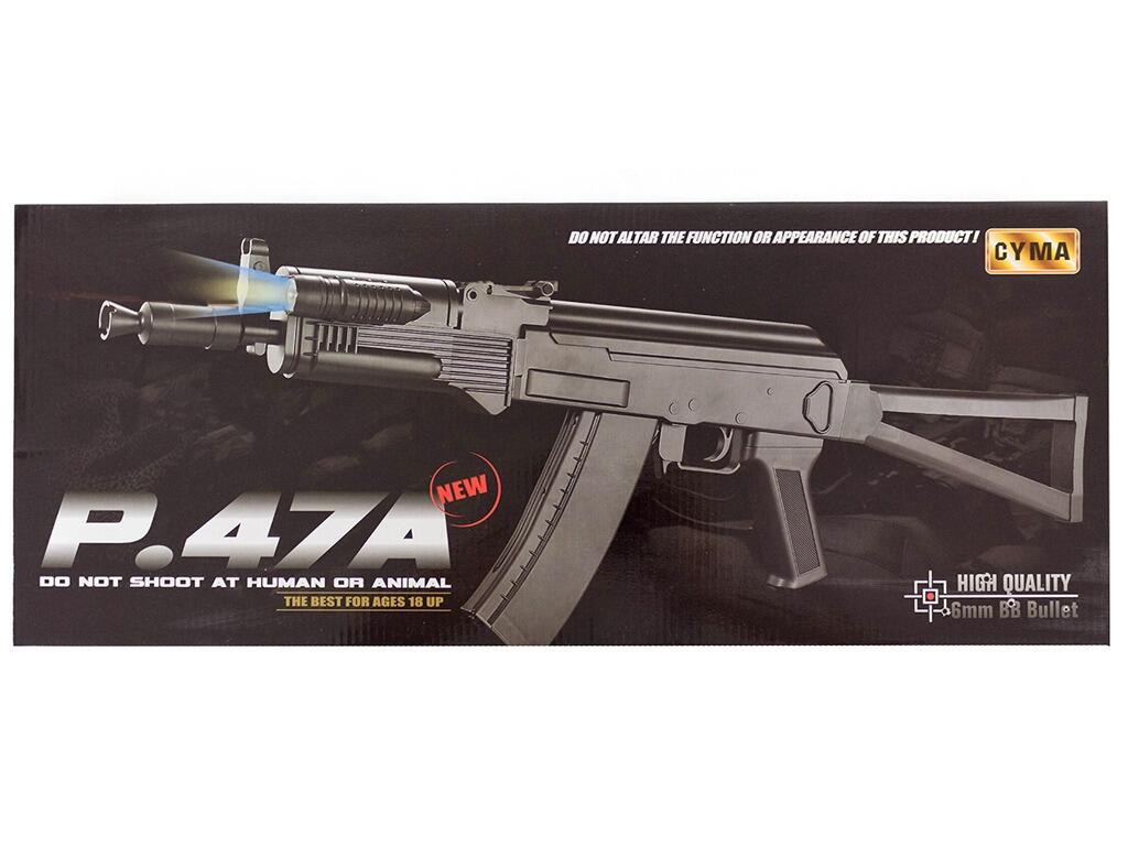 P47A BB gun AK-47 spring assault rifle blue 2 tone | Military Toys