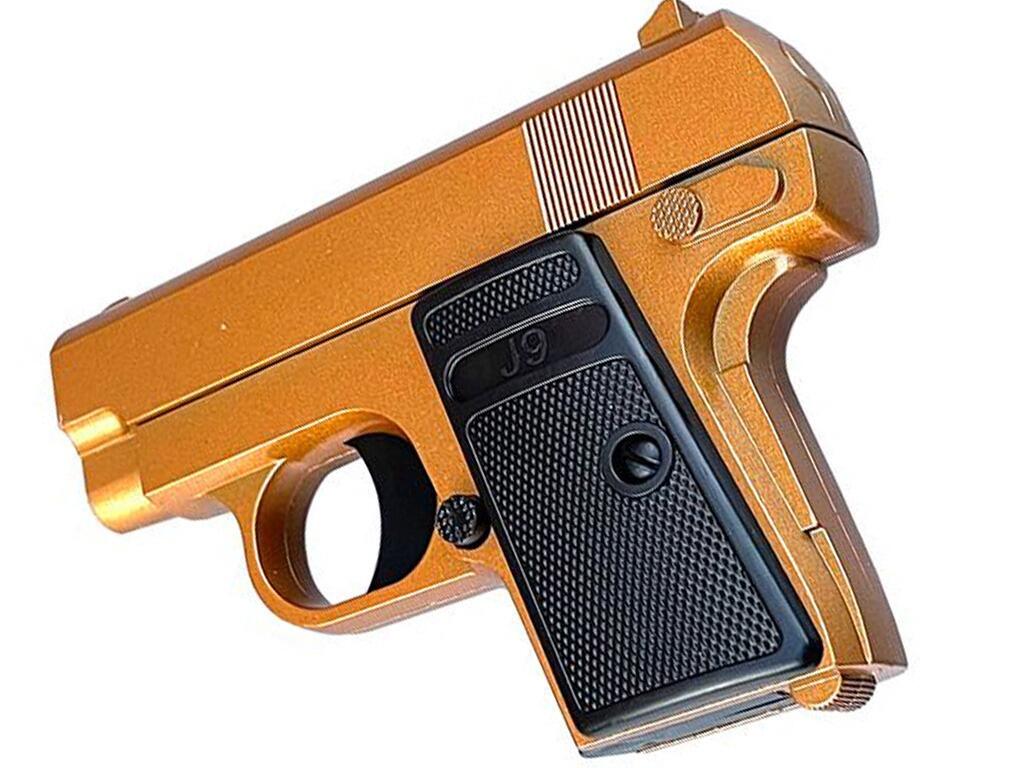 V6 Metal BB Gun Spring Airsoft Pistol Gold 2 Tone | Military Toys