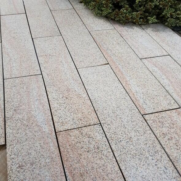 Yellow Granite Sawn & Flamed 900 x 200 Calibrated