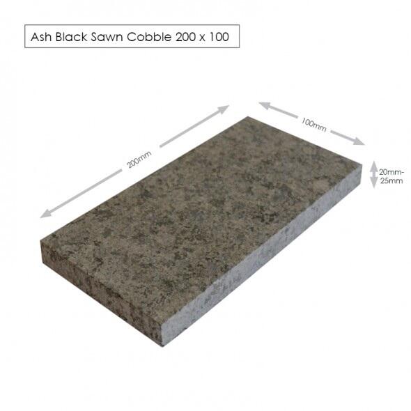 Ash Black Granite Setts 200 x 100