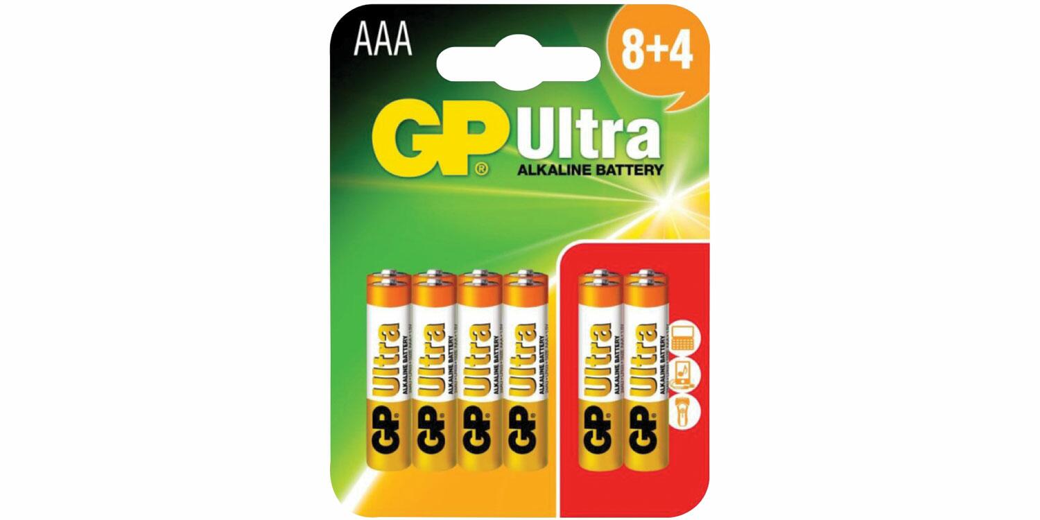 GP Batteries AAA GP Ultra Alkaline - 12pcs