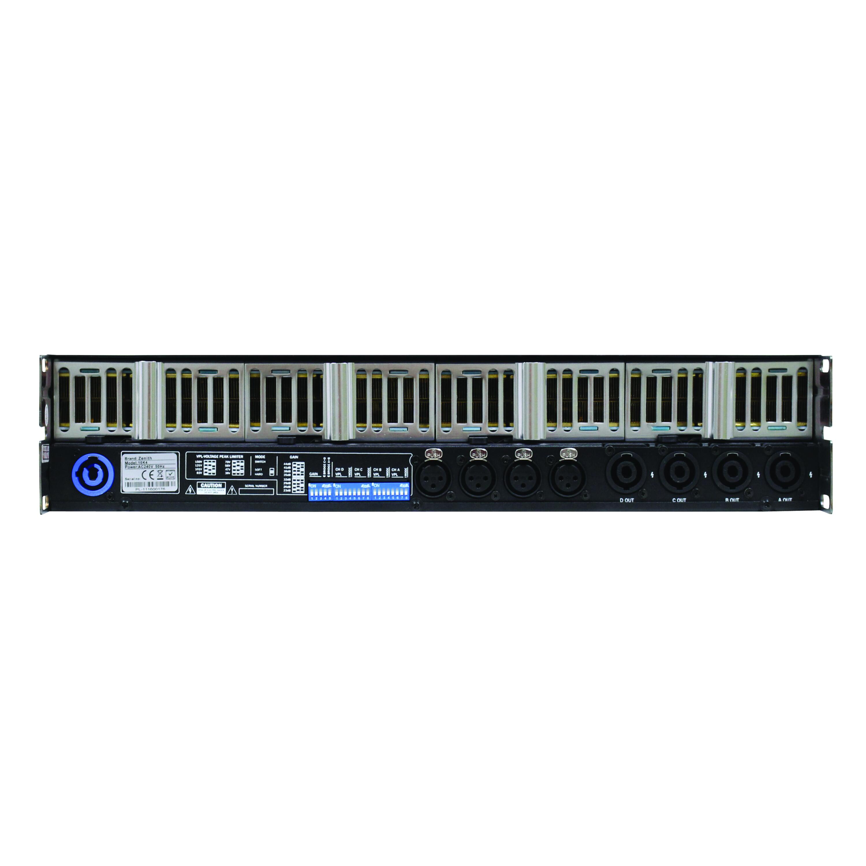 Zenith 10K4 4 x 2500W Power Amplifier
