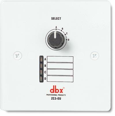 DBX ZC-3 - Wall-Mounted Zone Controller - Programmable selector controller