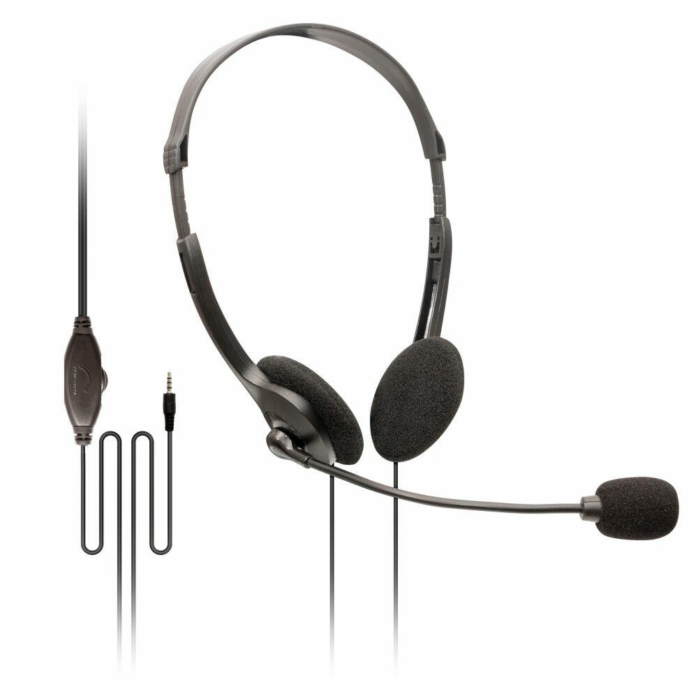 SoundLAB Stereo Headset with Rotating Boom Microphone and In-Line ...