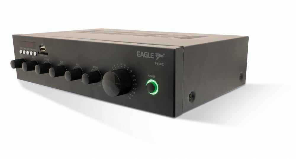 Eagle 60W 100v/Low impedance Mixer Amplifier with USB/FM and Bluetooth ...