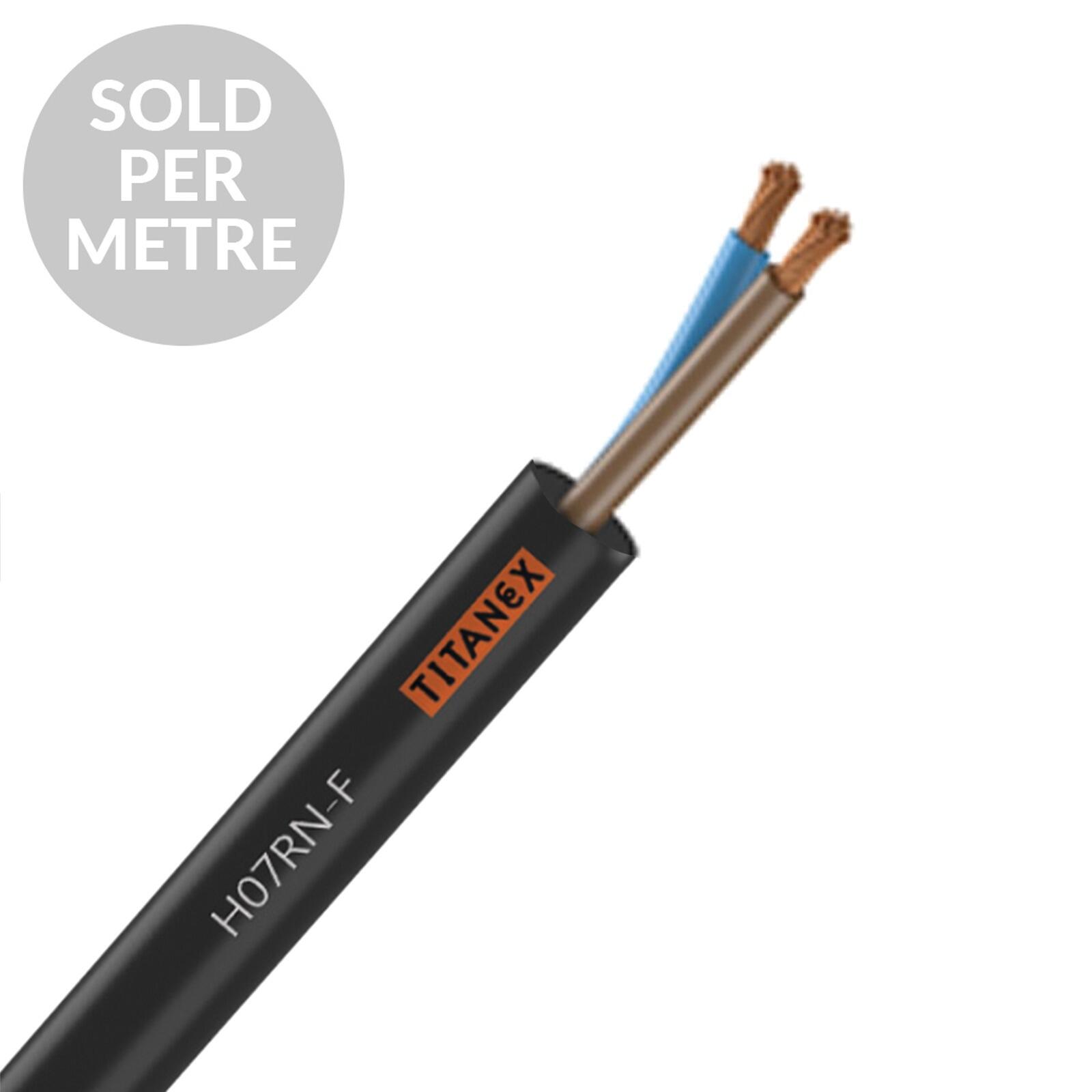 Titanex H07-RNF 2.5mm 2 Core Rubber Cable - Cut Length