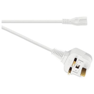Eagle Right Angled Figure of 8 Mains Lead to 3 Pin UK Plug 3A, 5m, A145FBW