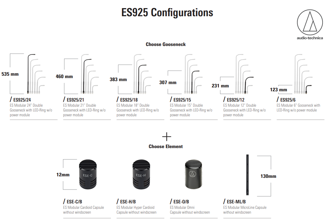 Audio Technica ES925 Modular Microphone System