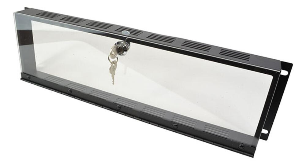 StageCore RK3SEC 19 3U Security Rack Panels with Lock BLACK - (99048)