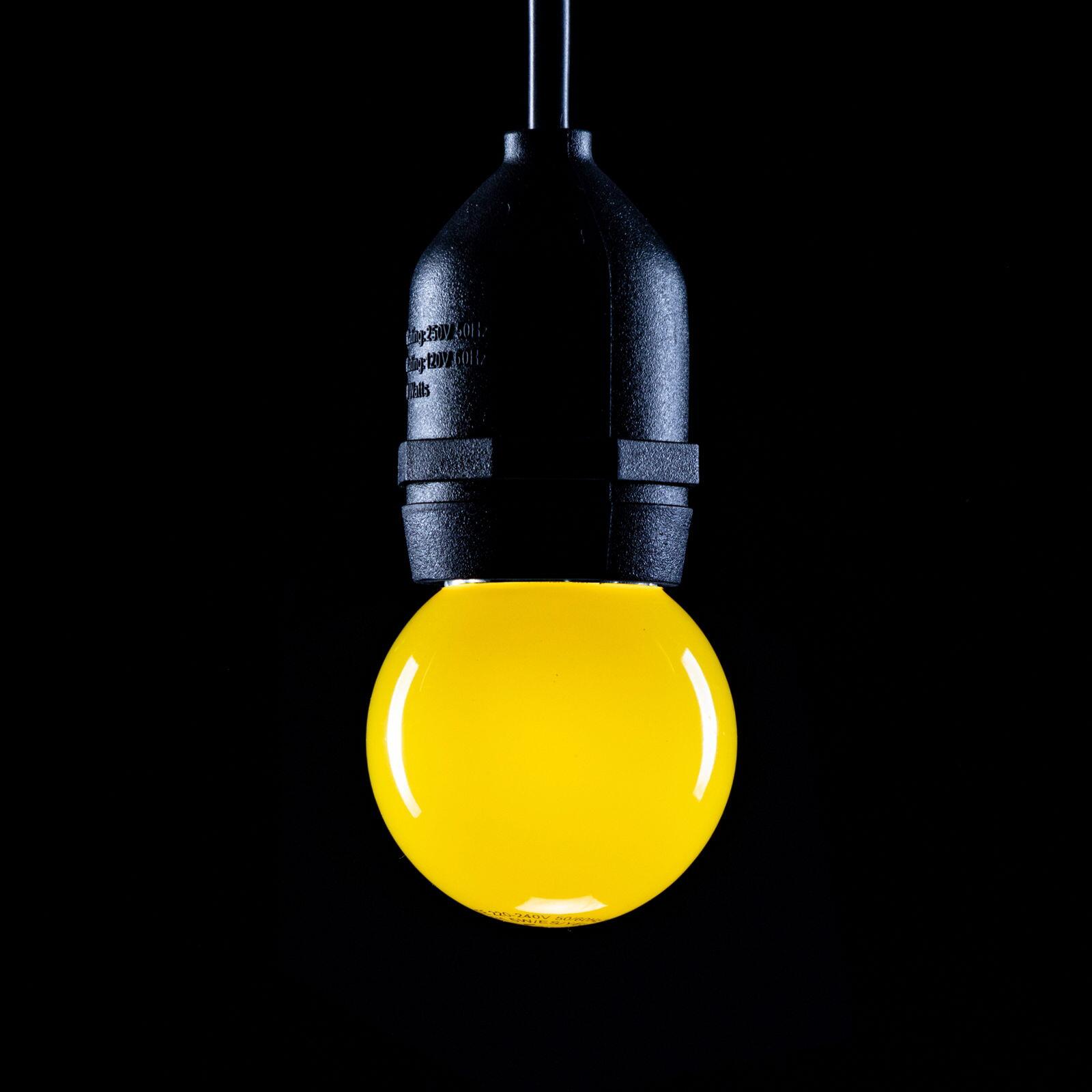 Prolite 1.5W LED Polycarbonate Golf Ball Lamp ES Yellow