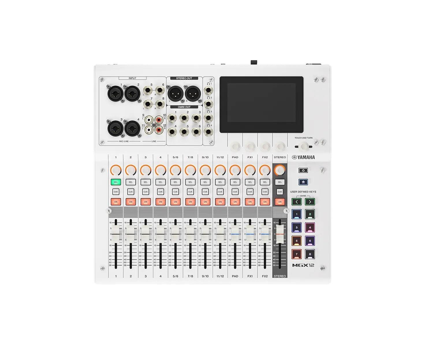 Yamaha MGX12 W 12 Ch Mixing Console 4 Combo Line - WHITE